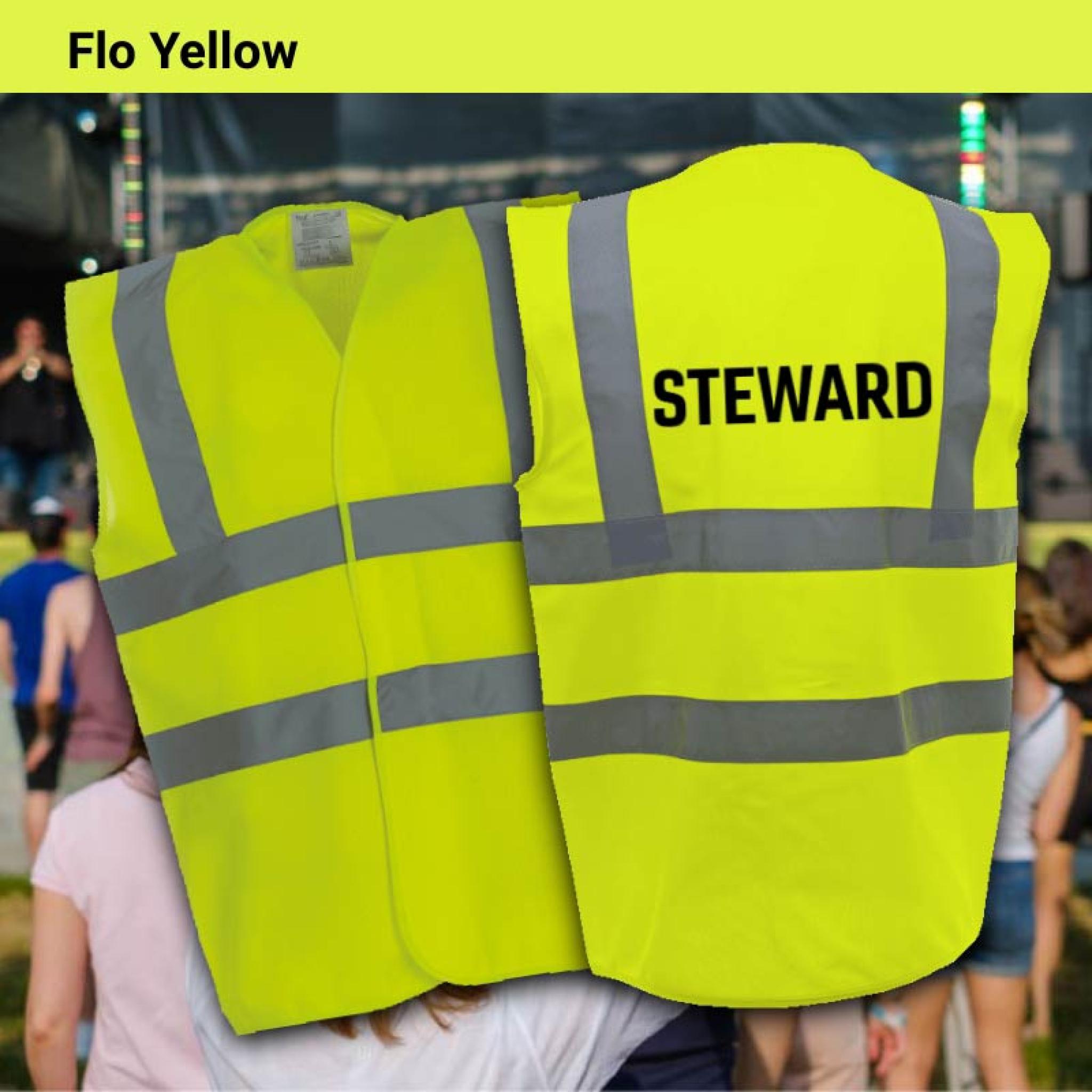 Hi Vis Safety Vests Printed Steward | Kovashop